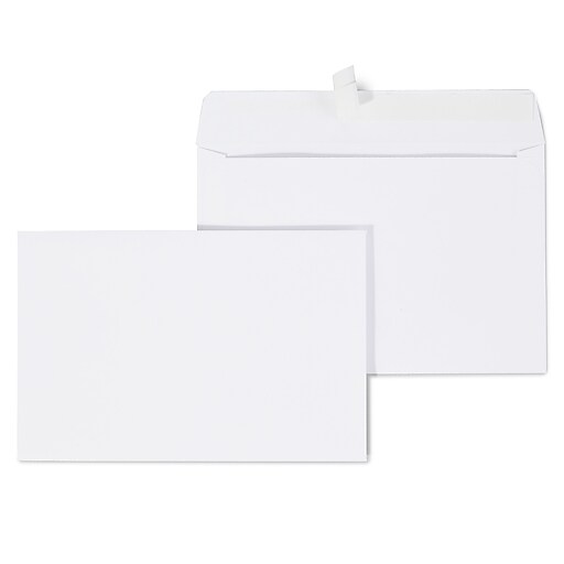Staples EasyClose Booklet Envelopes, 6" x 9", White, 250/Box (SPL570225 ...
