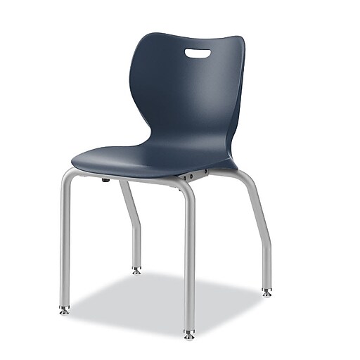 HON SmartLink 18" Student Stacking Chair, Polymer, Regatta/Platinum, 4 ...