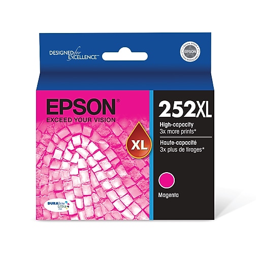 Epson T252XL Magenta High Yield Ink Cartridge | Staples