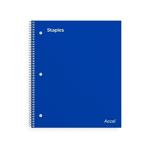 Staples Premium 2-Subject Notebook, 8.5" x 11", College Ruled, 120 ...