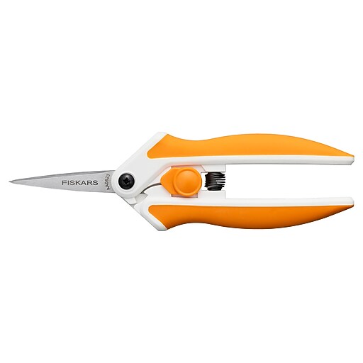 Fiskars Micro-Tip Easy Action Scissors, Pointed Tip (1069767) | Staples