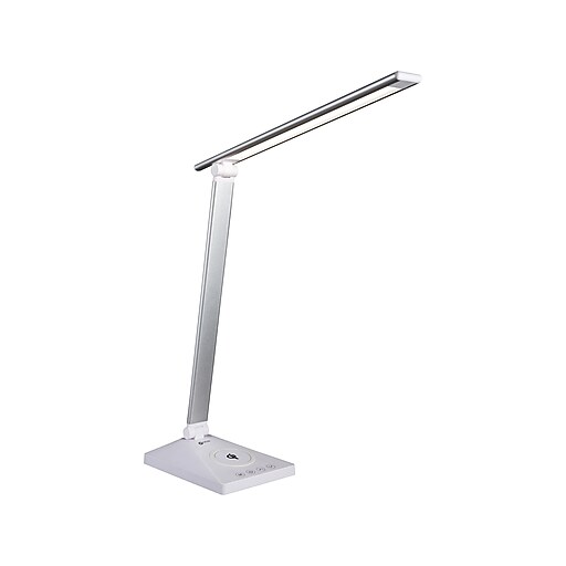 OttLite Wellness Entice LED Desk Lamp, 22", White/Silver (CSDQA02W-SHPR ...