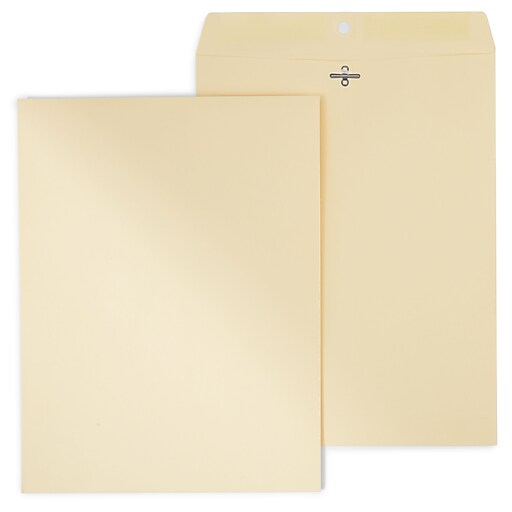 Staples Heavyweight Clasp & Moistenable Glue Catalog Envelopes, 10"L x ...
