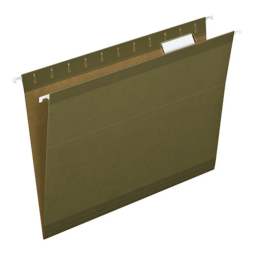Pendaflex Reinforced Hanging File Folders, 1/5-Cut Tab, Letter Size ...