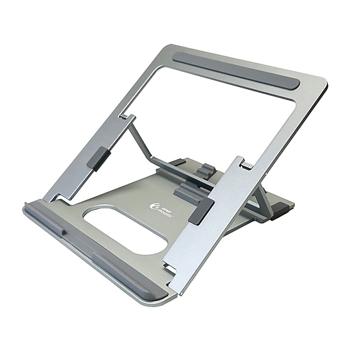 Amer 10" x 6" Aluminum Folding Laptop Stand for 15.6" Laptops, Silver ...