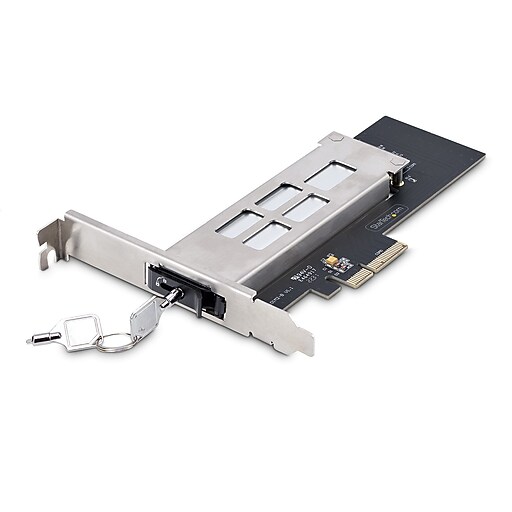 StarTech.com M.2 NVMe PCIe Adapter Card, Hot-Swap SSD Bay with Key-Lock ...