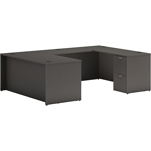 HON Mod 66"W x 96"D U-Shaped Computer Desk with 2 Support Pedestals ...