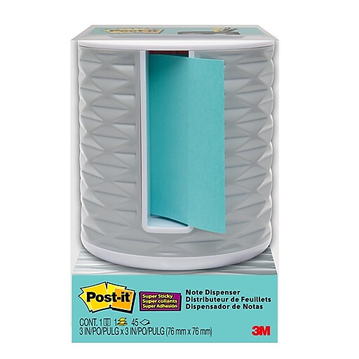 Post-it® Pop-up Dispenser for 3" x 3" Sticky Notes, White/Grey (ABS-330 ...