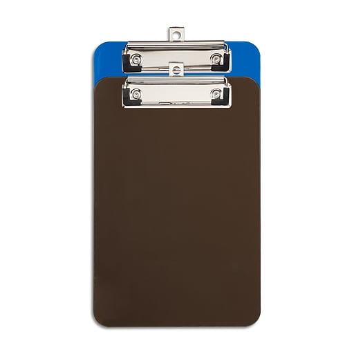Staples® Plastic Clipboard, Memo Size, Translucent Blue/Translucent ...