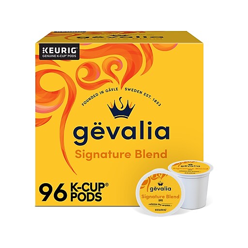 Gevalia Signature Blend Coffee Keurig K-Cup Pod, Light Roast, 96/Box ...