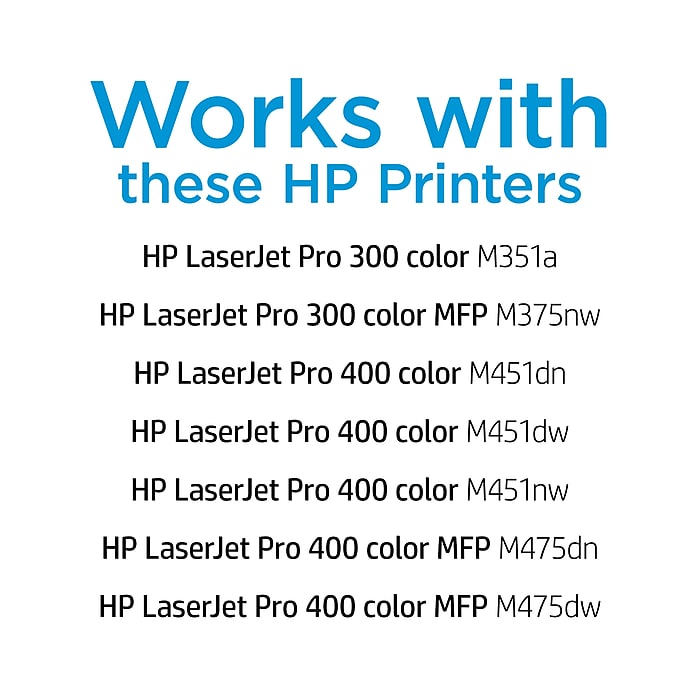 HP 305A Black/Cyan/Magenta/Yellow Standard Yield Toner HP 305A Black/Cyan/Magenta/Yellow Standard Yield Toner