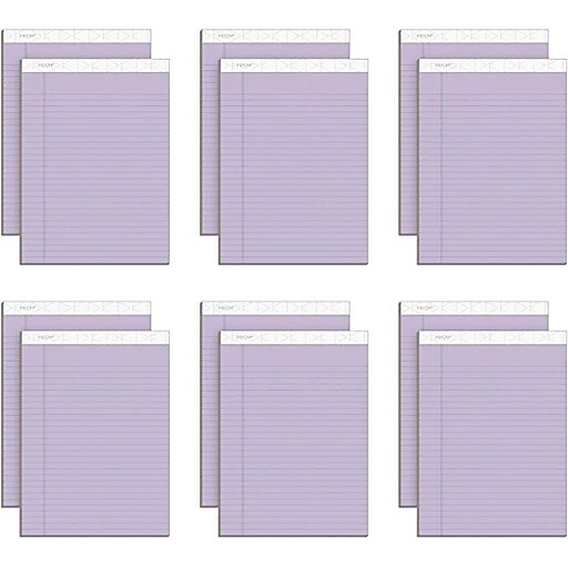 TOPS Prism+ Notepads, 8.5" x 11.75", Wide, Orchid, 50 Sheets/Pad, 12 ...