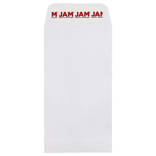 JAM Paper Self Seal #7 Coin Business Envelopes, 3 1/2" x 6 1/2", White ...