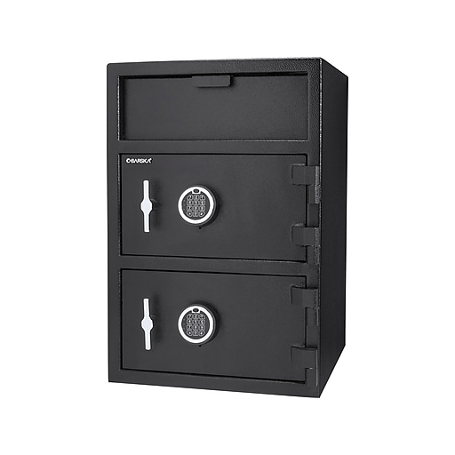 Barska Dual-Compartment Steel Depository Safe with Keypad Lock, 1.6/2 ...