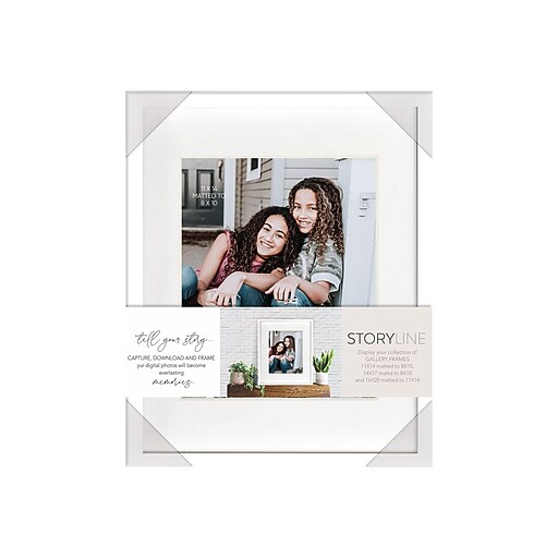 Enchante STORYLINE 11" x 14" Polystyrene Picture Frame, White (5C6914YA ...