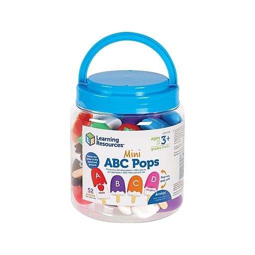 Learning Resources Mini ABC Ice Pops, Assorted Colors, 26/Set (LER6799 ...