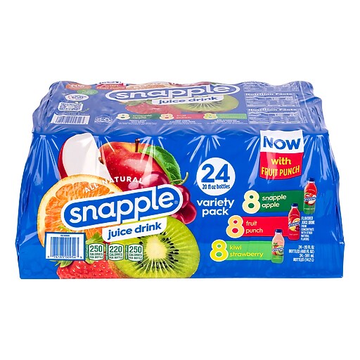 Snapple Juice Drink Variety Pack, 20 oz., 24/Pack (220-00813) | Staples