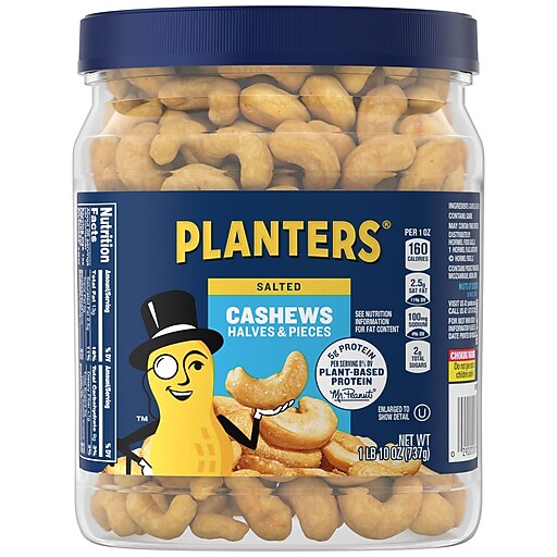 Planters Nuts, Cashew, 26 Oz. (01858) | Staples