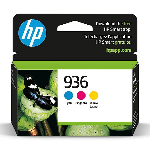 HP 936 Cyan/Magenta/Yellow Standard Yield Ink Cartridges, 3/Pack ...