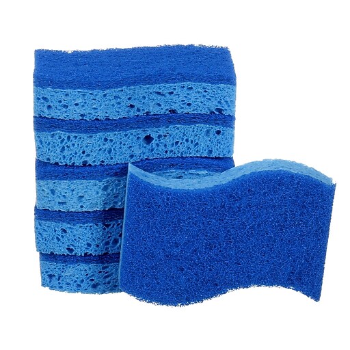 Scotch-Brite® Non-Scratch Scrub Sponge, Blue, 6/Pack (526-5) | Staples
