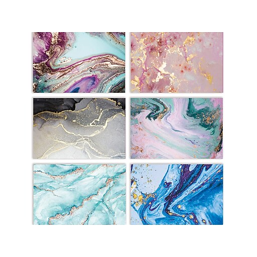 Better Office Marble Natural Stone Cards with Envelopes, 4" x 6 ...