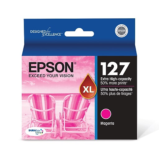 Epson T127XL Magenta Extra High Yield Ink Cartridge | Staples