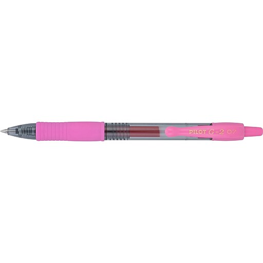 Pilot G2 Premium Retractable Gel Pen, Fine Point, Rose Pink Ink (G27 ...