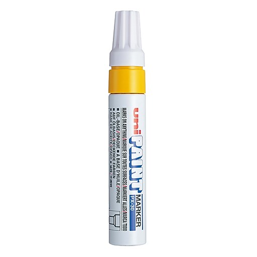 uni PAINT PX-30 Oil-Based Paint Marker, Broad Line, Yellow (63735 ...