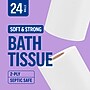 Perk™ Soft & Strong Mega Toilet Paper, 2-ply, White, 24 Rolls/Case ...
