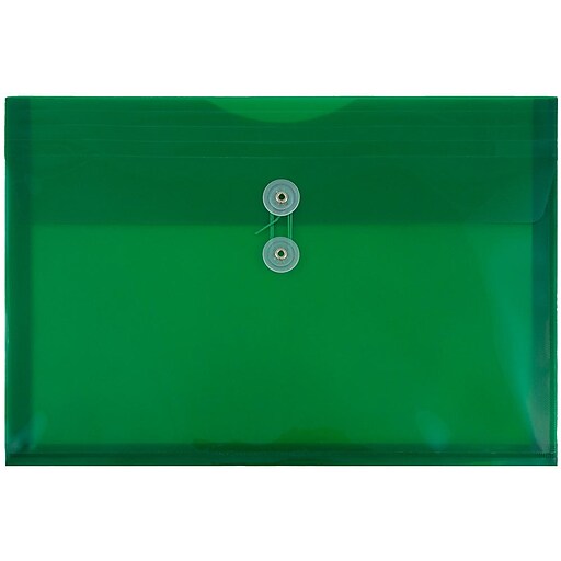 JAM Paper Premium Plastic Document File, 1 Pocket, Legal, Green, 3/Pack ...