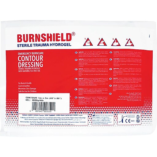 Burnshield Sterile Trauma Hydrogel Contour Burn Dressing, 40" x 80 ...