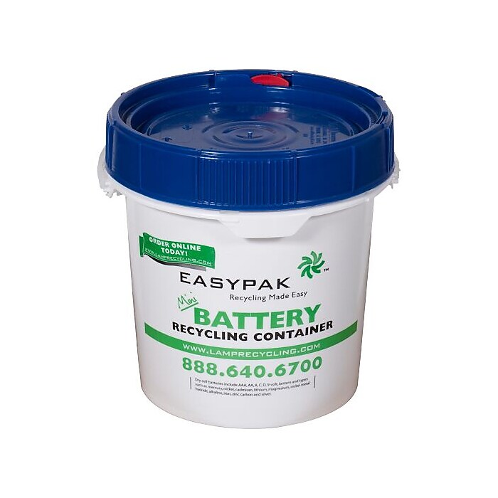 Battery Disposal Container Battery Recycling Bin EasyPak™ Battery ...