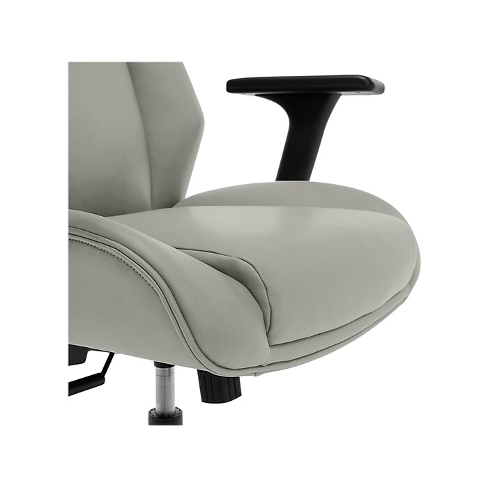 Thomasville Furniture Darius Ergonomic Bonded Leather Swivel Executive Chair Gray 51490 GRY Staples