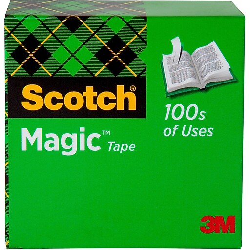 Scotch Magic Invisible Clear Tape Refill, 0.5" x 36 yds., 1" Core, 12 ...