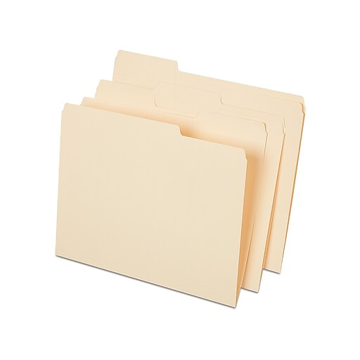 Staples® File Folder, 1/3-Cut Tab, Letter Size, Manila, 50/Pack ...