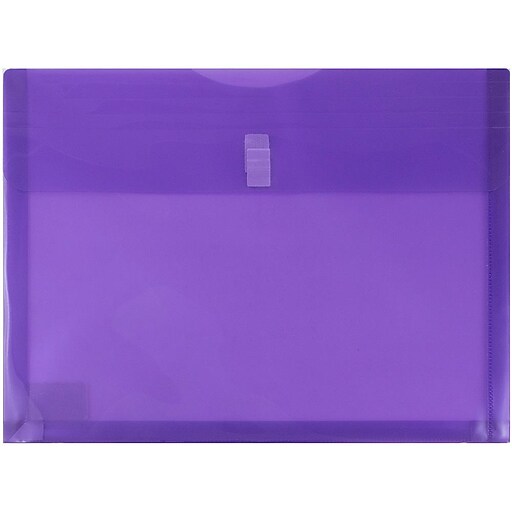 JAM Paper Premium Plastic Document File, Letter, Purple, 3/Pack ...