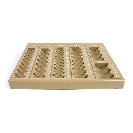 CONTROLTEK Coin Tray, 6 Compartments, Ivory (500023) | Staples