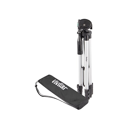 Vivitar Photo/Video Tripod, Silver/Black (VIVVPT1250-NOC-STK-12) | Staples
