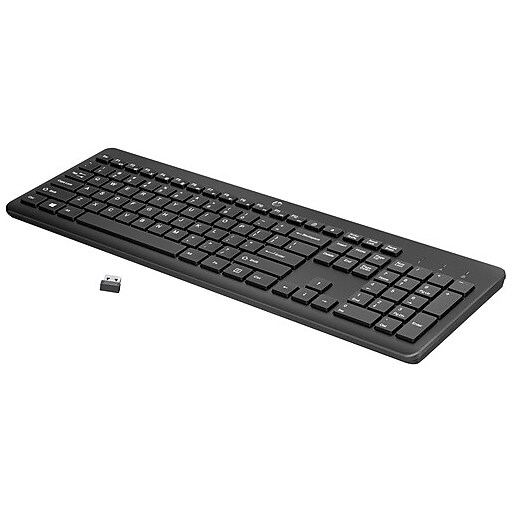 HP 230 Wireless Ergonomic Keyboard, Black (3L1E7AA#ABA) | Staples