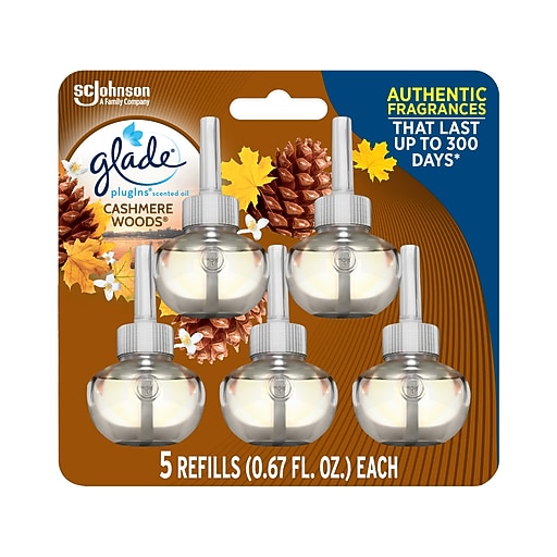 Glade PlugIns Scented Oil Diffuser Refill, Cashmere Woods, 0.67 fl. oz ...