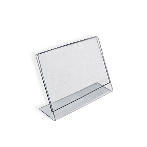Azar Sign Holder, 3" x 2", Horizontal, Clear Acrylic, 10/Pack (112742 ...