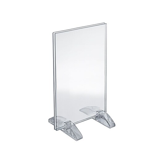 Azar Sign Holders, 7" x 11", Clear Acrylic, 10/Pack (132716) | Staples