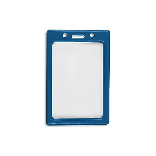 IDville Vertical Color Frame Badge Holders, Blue, 50/Pack (1347031BL31 ...