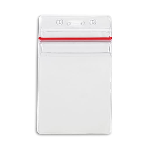 134523431 Vertical Sealable ID Badge Holders, Clear, 50/Pack | Staples 134523431 Vertical Sealable ID Badge Holders, Clear, 50/Pack | Staples
