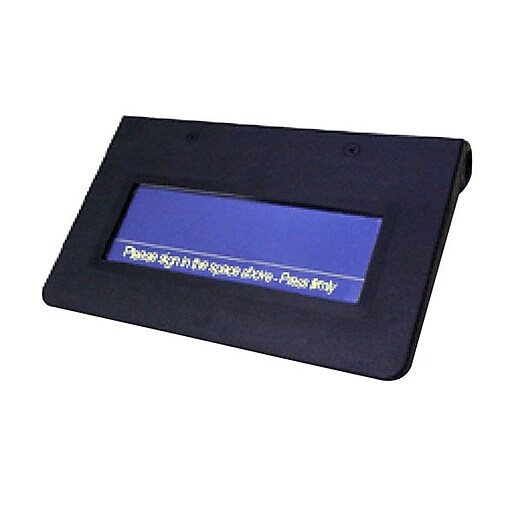 Topaz® SigLite® 1x5 Serial Signature Pad With Stylus, Black, 4.3" x 1.4 ...