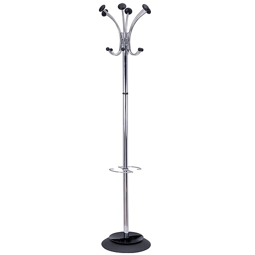 Alba Classical Coat Stand, Chrome | Staples