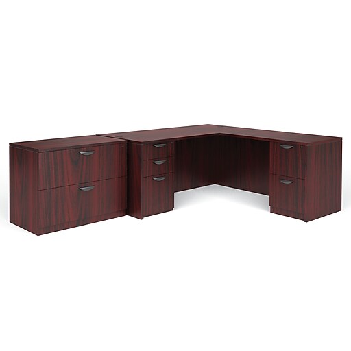 Global Superior BUNDLE14 Workstation, Mahogany | Staples