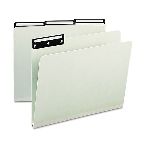 Smead Pressboard File Folder, 1/3-Cut Tab Flat Metal, 1" Expansion ...