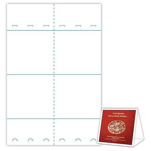 Blanks/USA® 6" x 3 3/8" x 5 5/8" 80 lbs. Digital Gloss Cover Table Tent ...