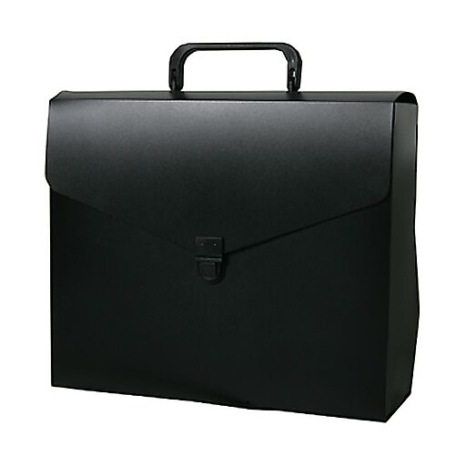 JAM Paper® Plastic Portfolio File Carry Case with Handles, 10 x 12 x 4 ...